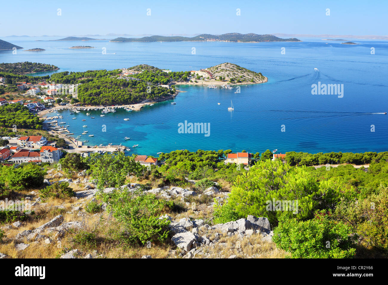 Summer croatian landscape Stock Photo - Alamy