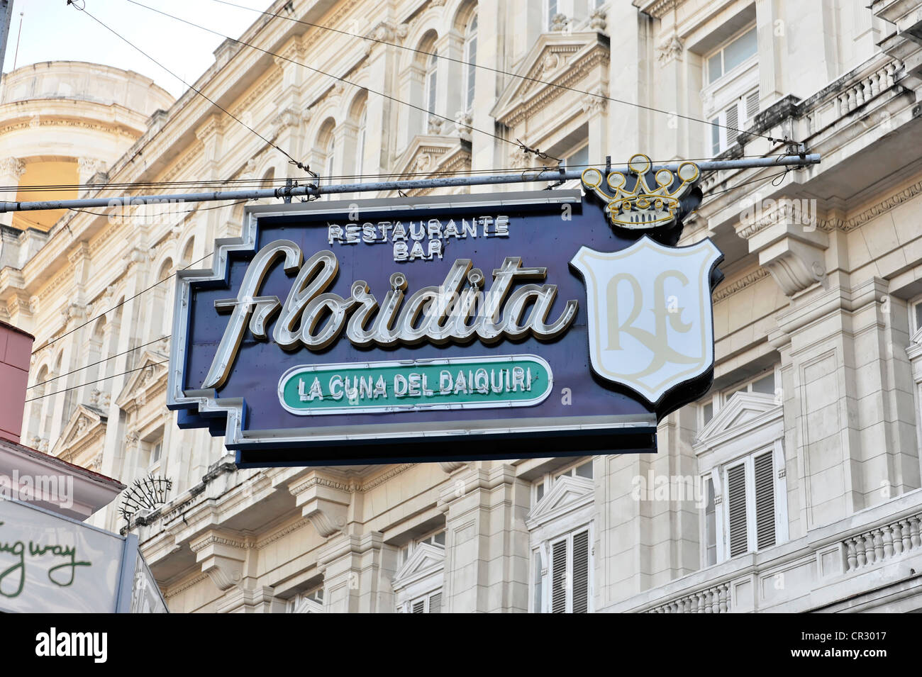 Sign of the Restaurant El Floridita, Hemingway's favourite bar in the ...