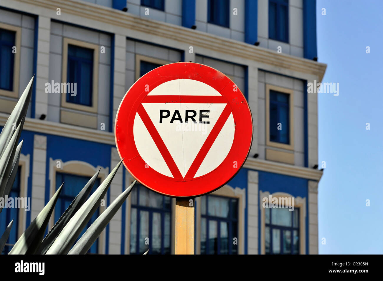 PARE, stop sign, Havana, Cuba, Greater Antilles, Caribbean, Central ...
