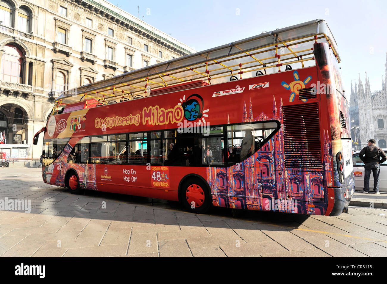 City sightseeing bus, city tours, Milan, Milano, Lombardy, Italy ...