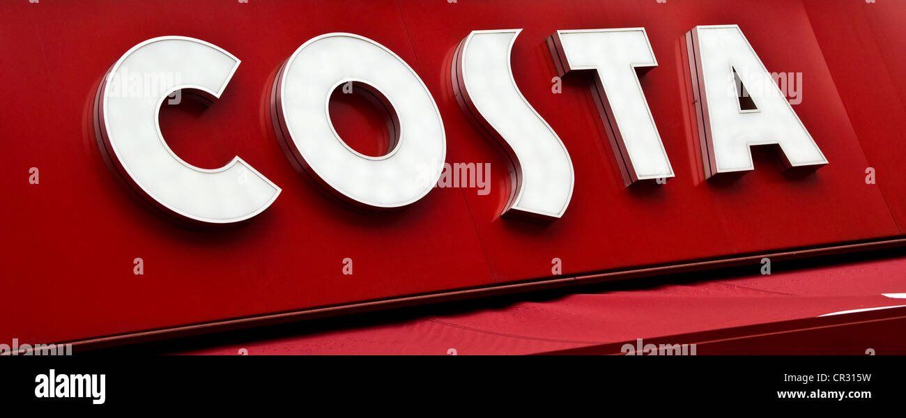 costa coffee signage Stock Photo - Alamy