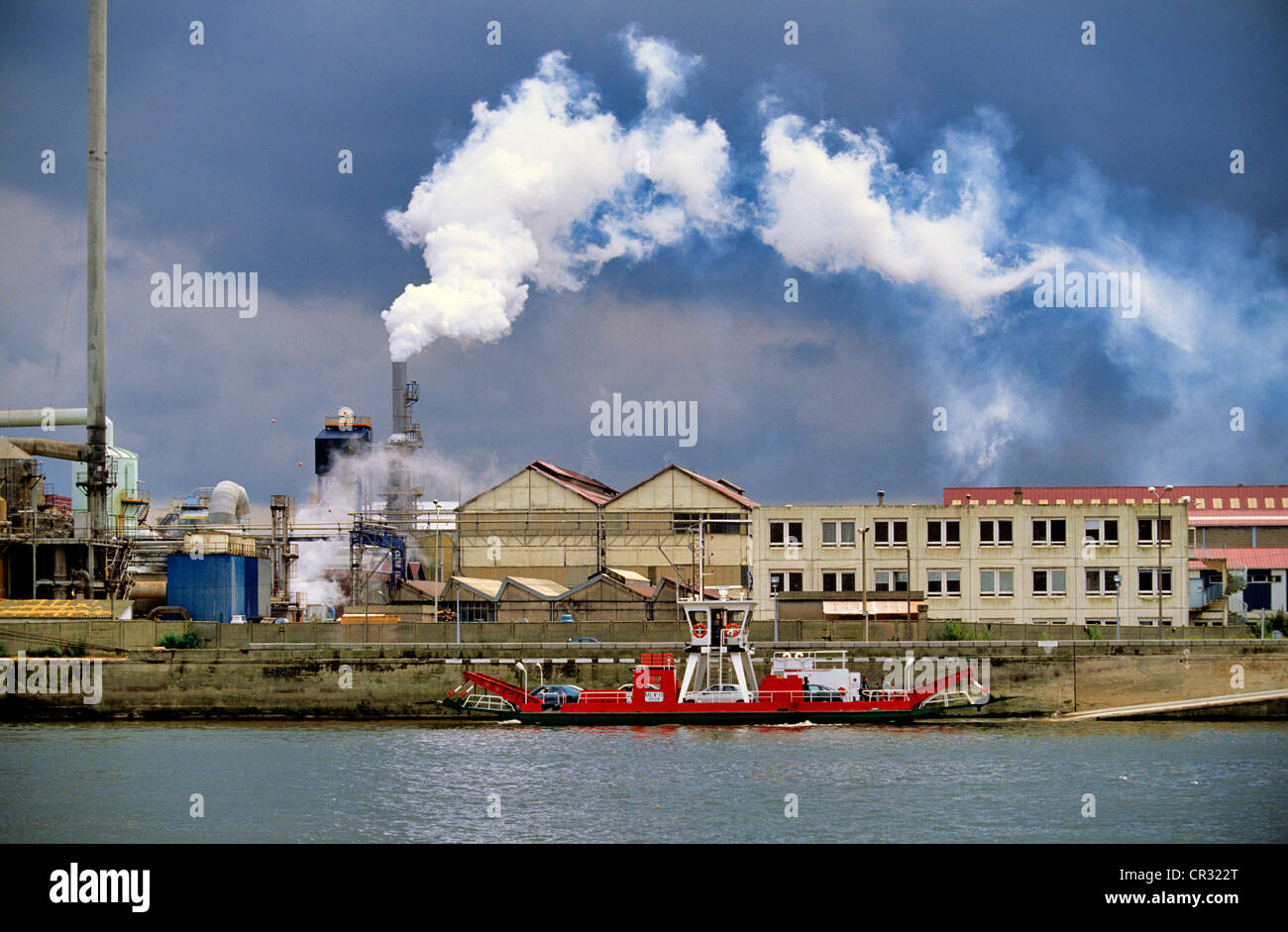 France, Seine Maritime, Rouen, the harbour, AZF factory chimney, listed ...