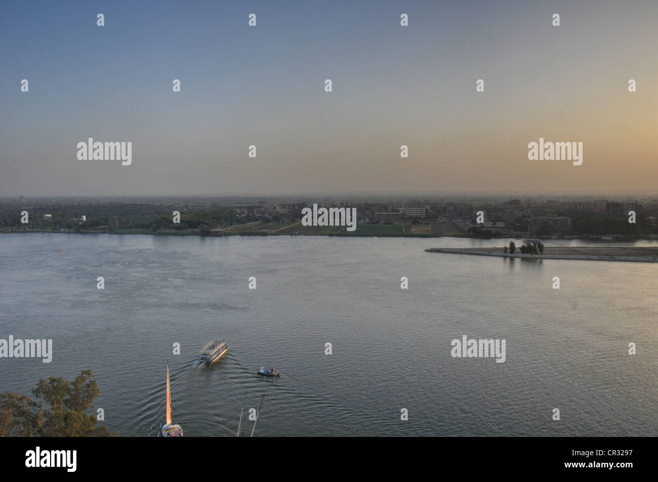 An aerial view of Giza from the southern Cairo suburb of Maadi looking ...