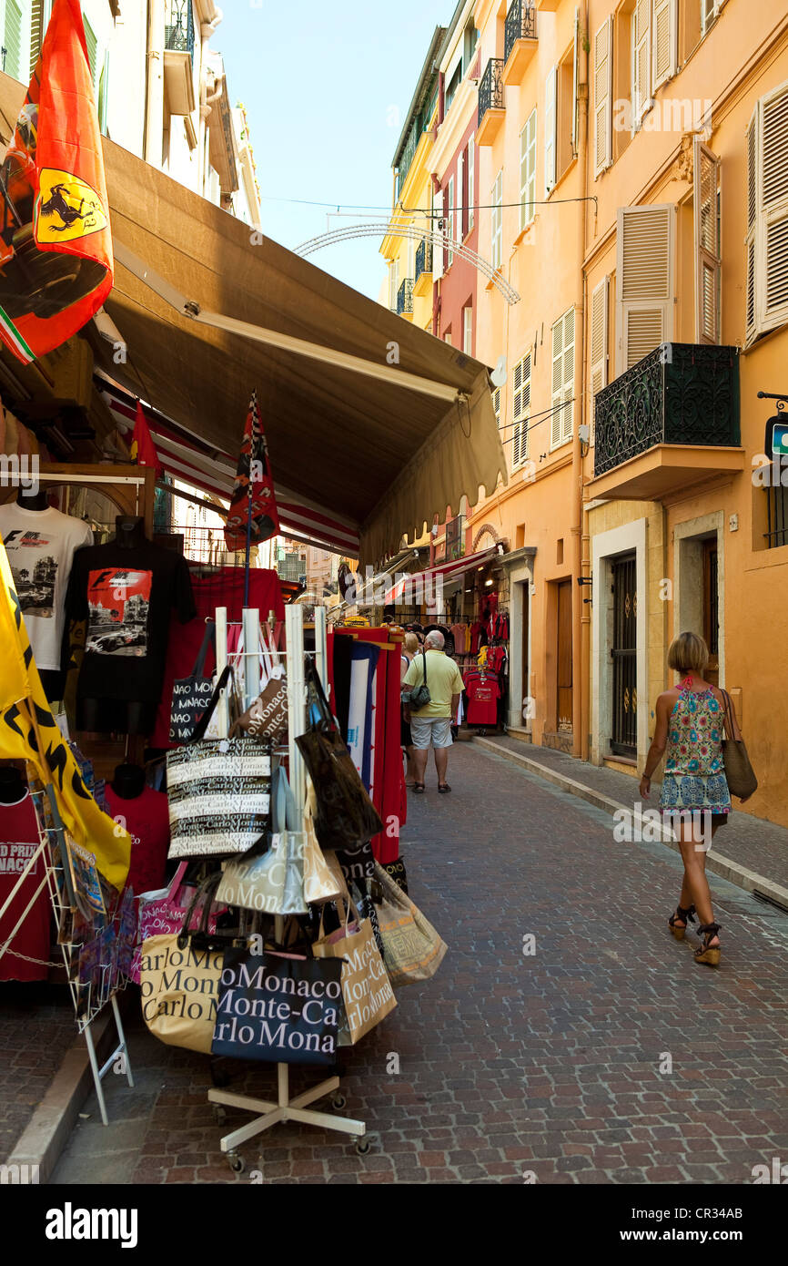 Principality of Monaco, the Rock, lanes of the old city Stock Photo - Alamy
