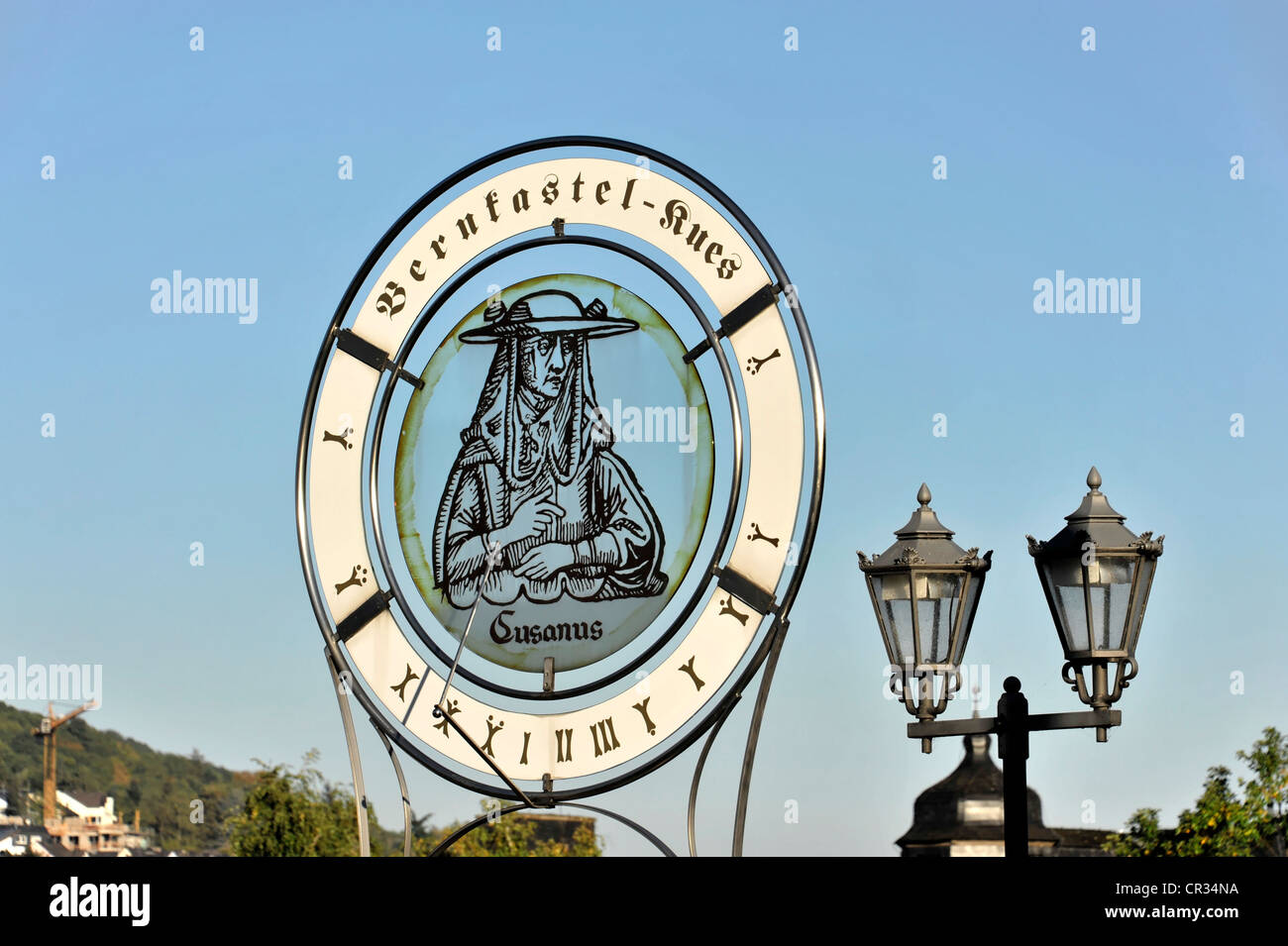 Sundial in memory of Nicolaus Cusanus or Nikolaus von Kues, cardinal ...