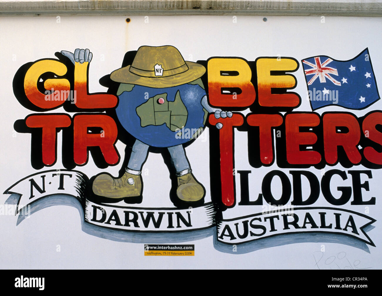 Australia, Northern Territory, Darwin, hotel sign for backpakers Stock ...