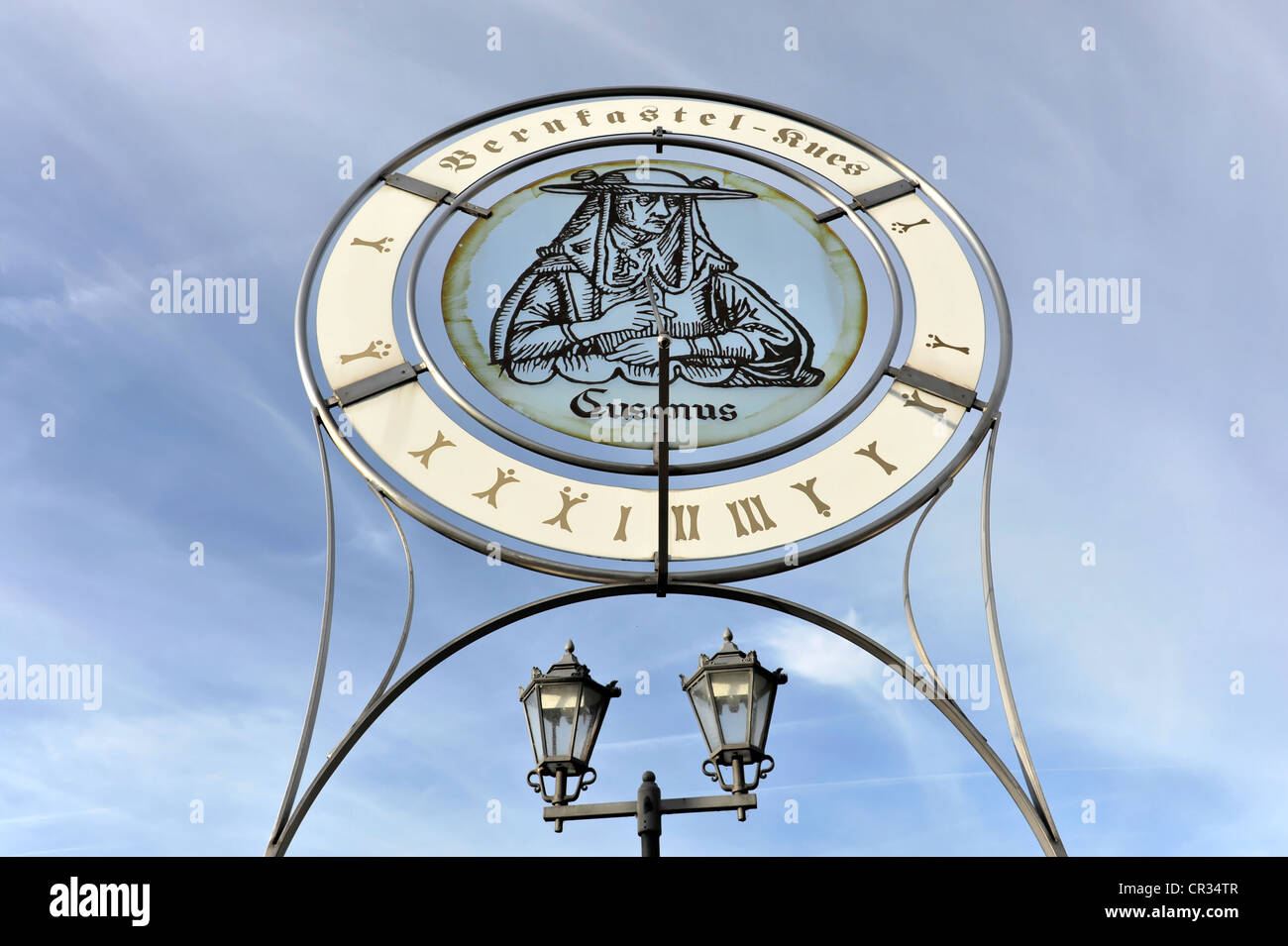 Sundial in memory of the cardinal and philosopher Nicolaus Cusanus ...