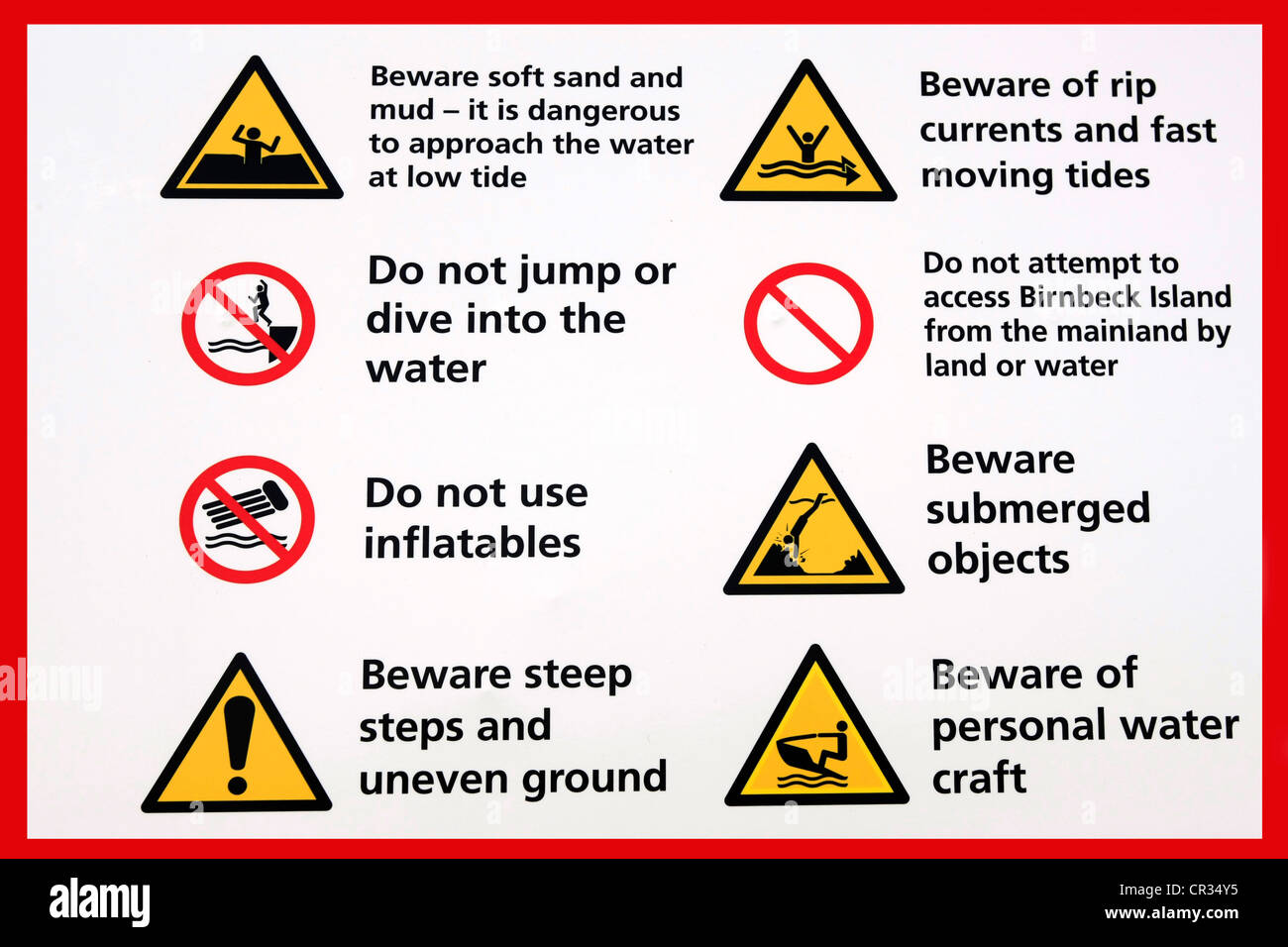Multiple warning signs hi-res stock photography and images - Alamy