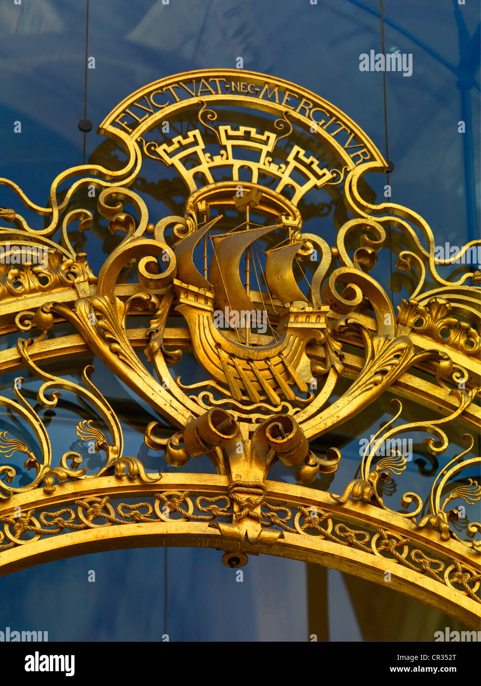 France Paris Detail On The Entrance Gates To The Petit Palais Stock ...