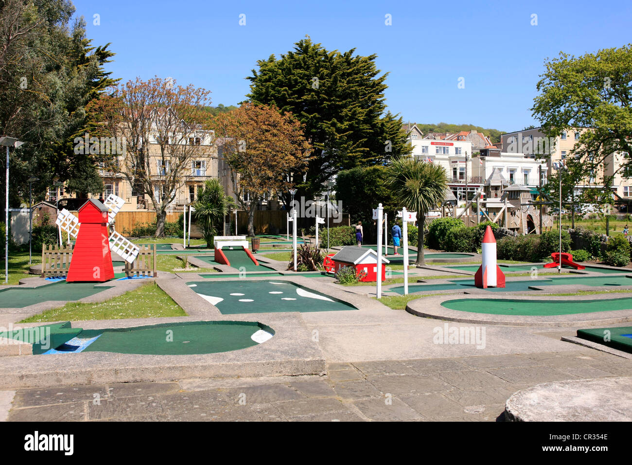 The Crazy Golf course in Weston Super Mare Stock Photo - Alamy