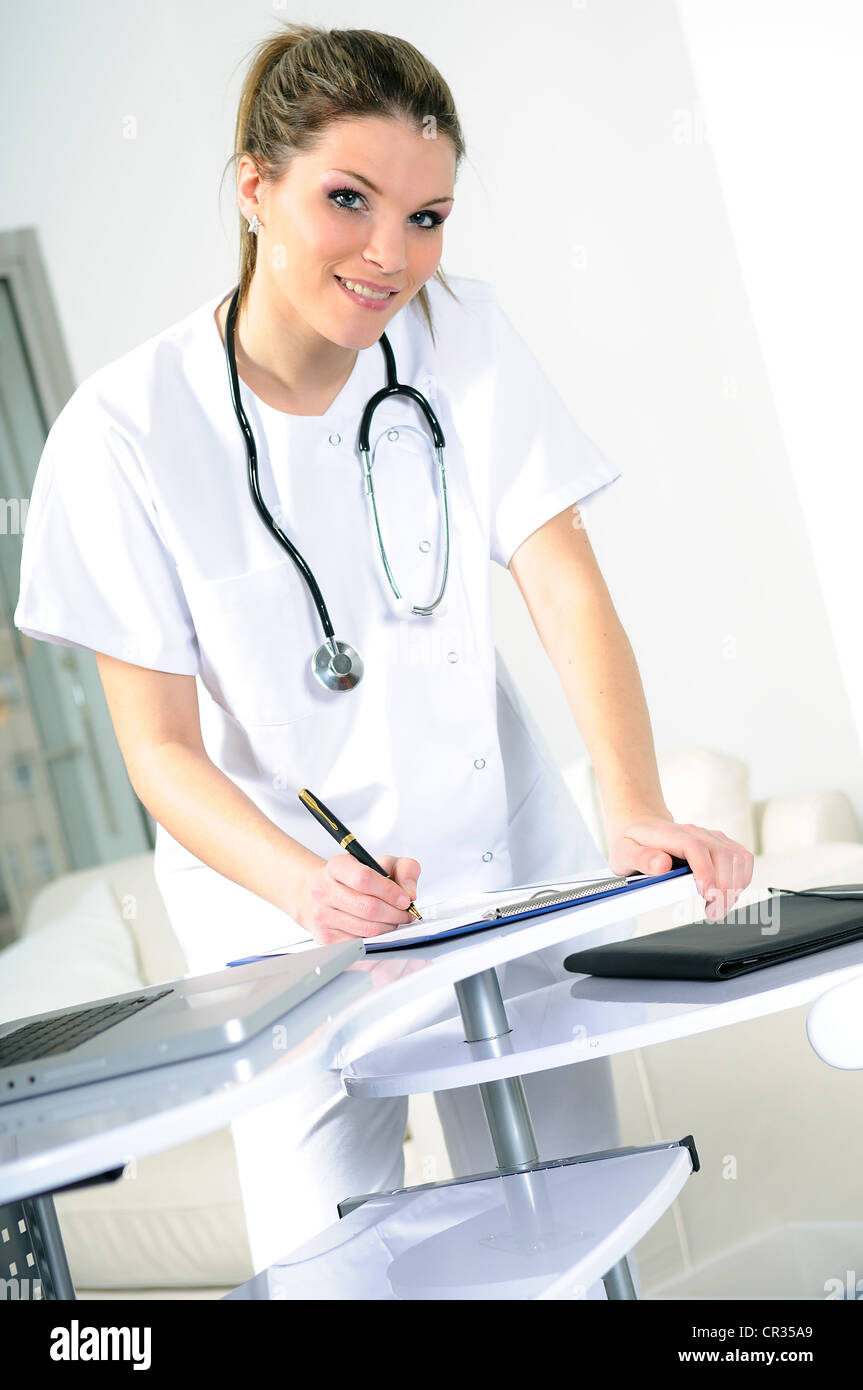 beautiful doctor in a hospital Stock Photo - Alamy