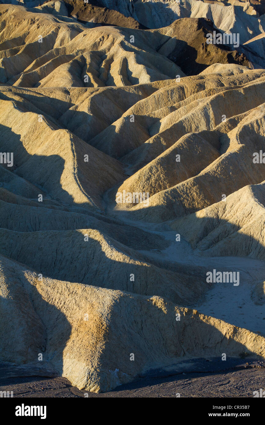 Close up of a rock formation at Zabriskie Point, Death Valley National ...