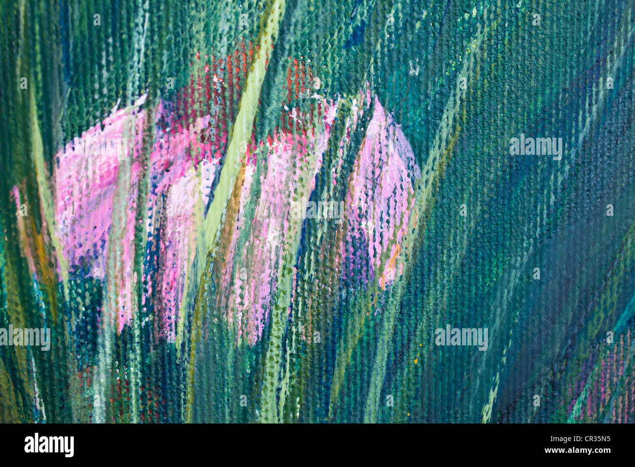canvas painting closeup Stock Photo - Alamy