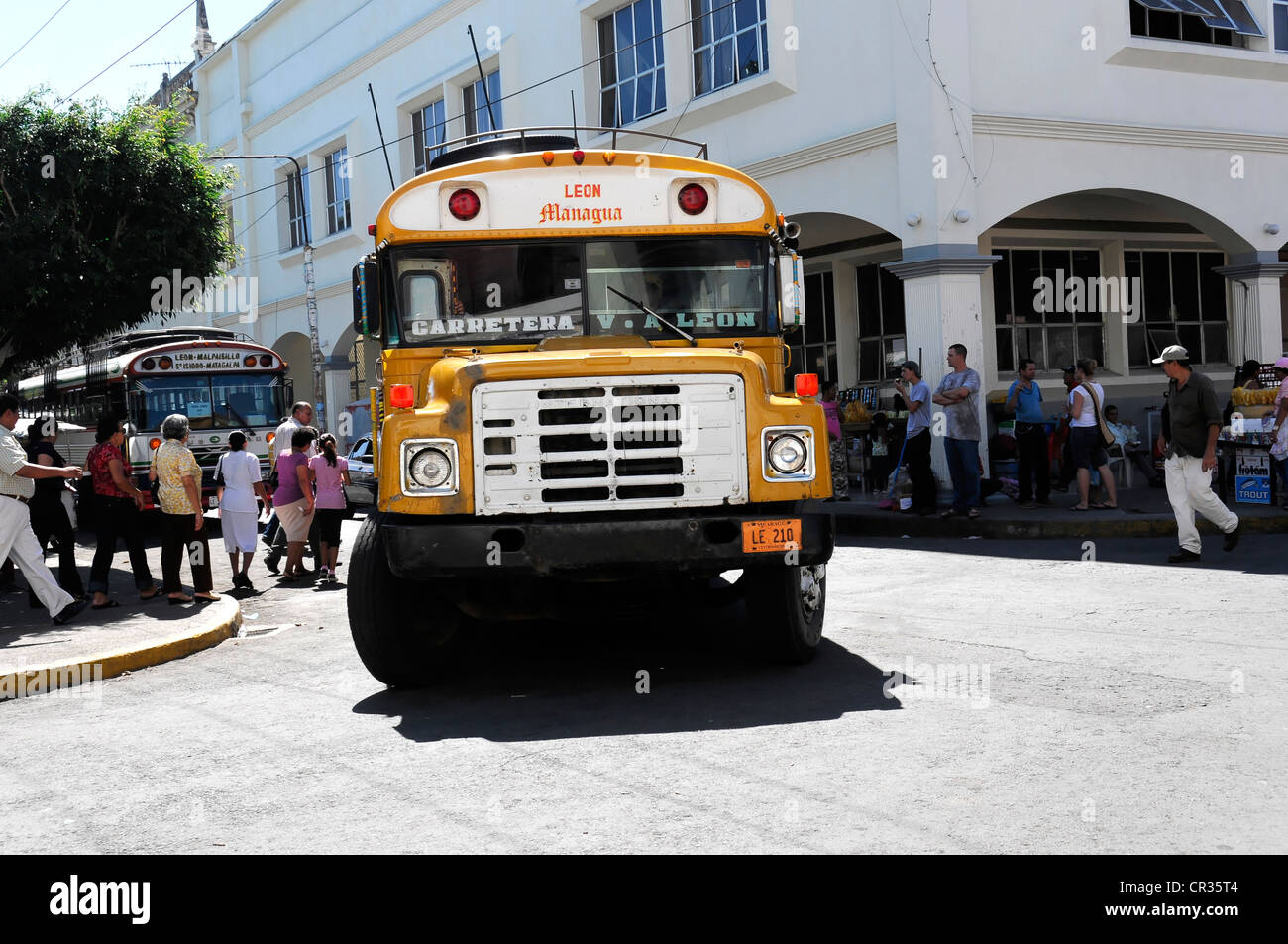 Express bus from Leon to Managua, Leon, Nicaragua, Central America ...