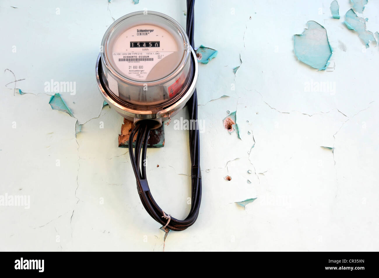 House electric meter, Leon, Nicaragua, Central America Stock Photo - Alamy