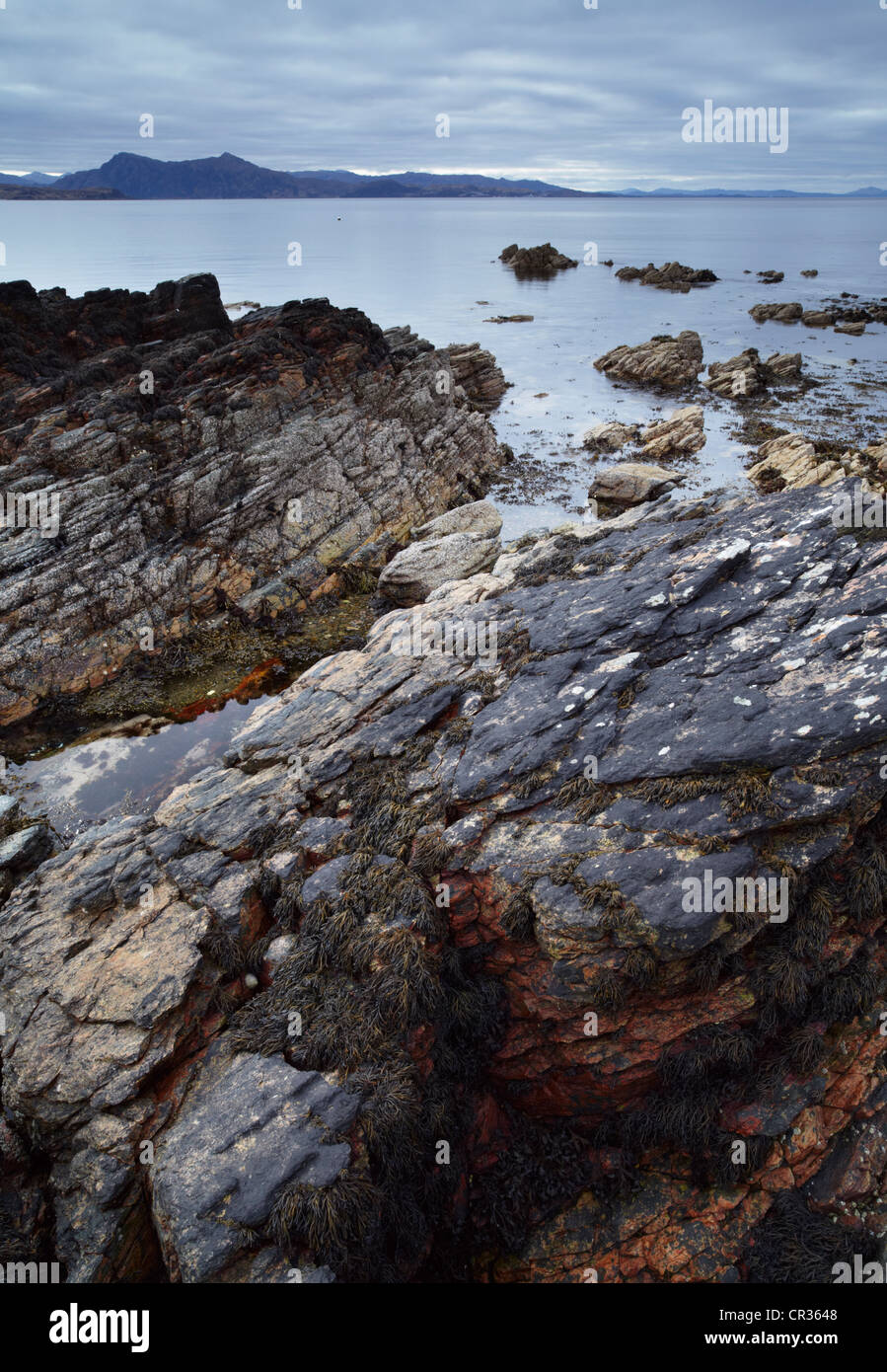 A view across the Sound of Sleat to the Scottish mainland from Teangue ...