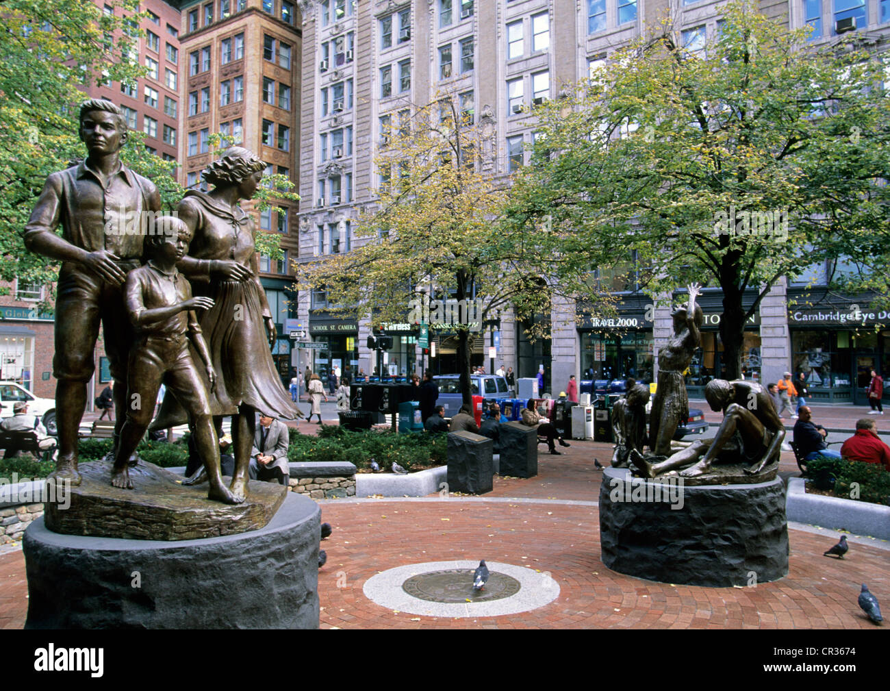 United States, Massachusetts, Boston, downtown, Boston Irish Famine ...
