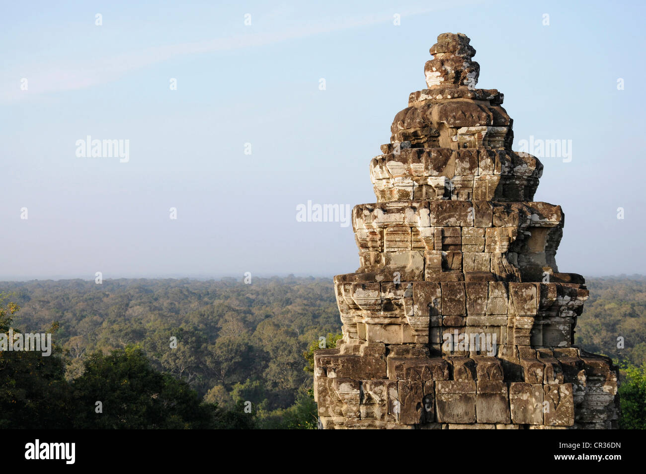 Phnom Bakheng pyramid temple, rainforest, Angkor, Siem Reap, Cambodia ...