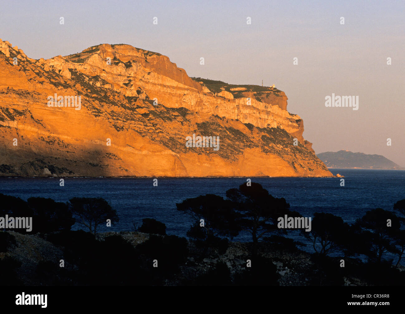 France, Bouches du Rhone, Cassis, Cap Canaille taken from Calanque de ...