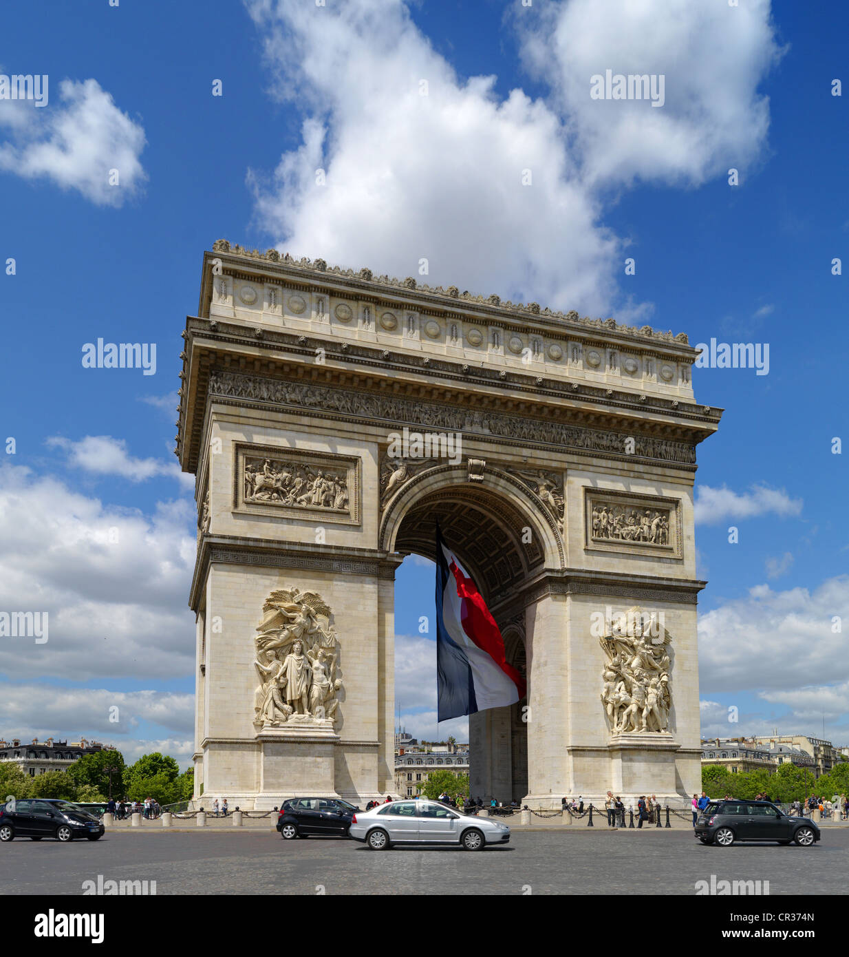 Arch de triomphe the champs elysees hi-res stock photography and images - Alamy