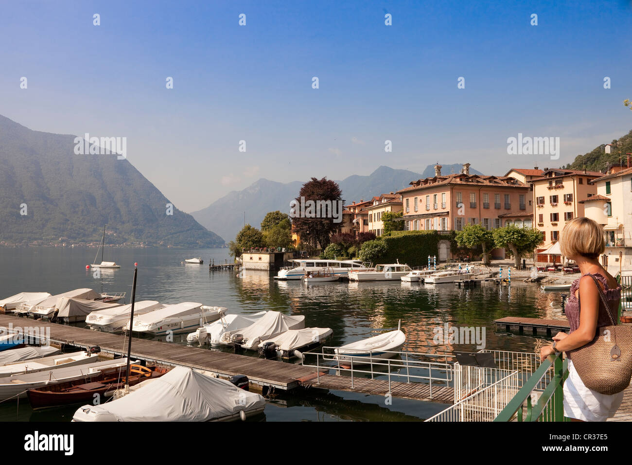 Italy, Lombardy, Lake Como, Sala Comacina village Stock Photo - Alamy