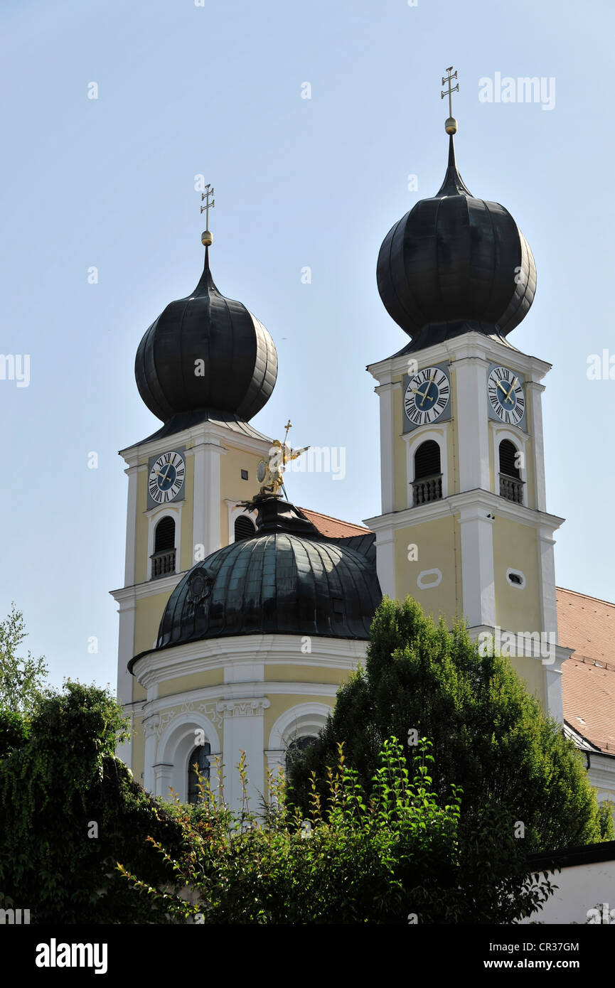 Monastery Church of St. Michael, Metten, Bavaria, Germany, Europe Stock ...