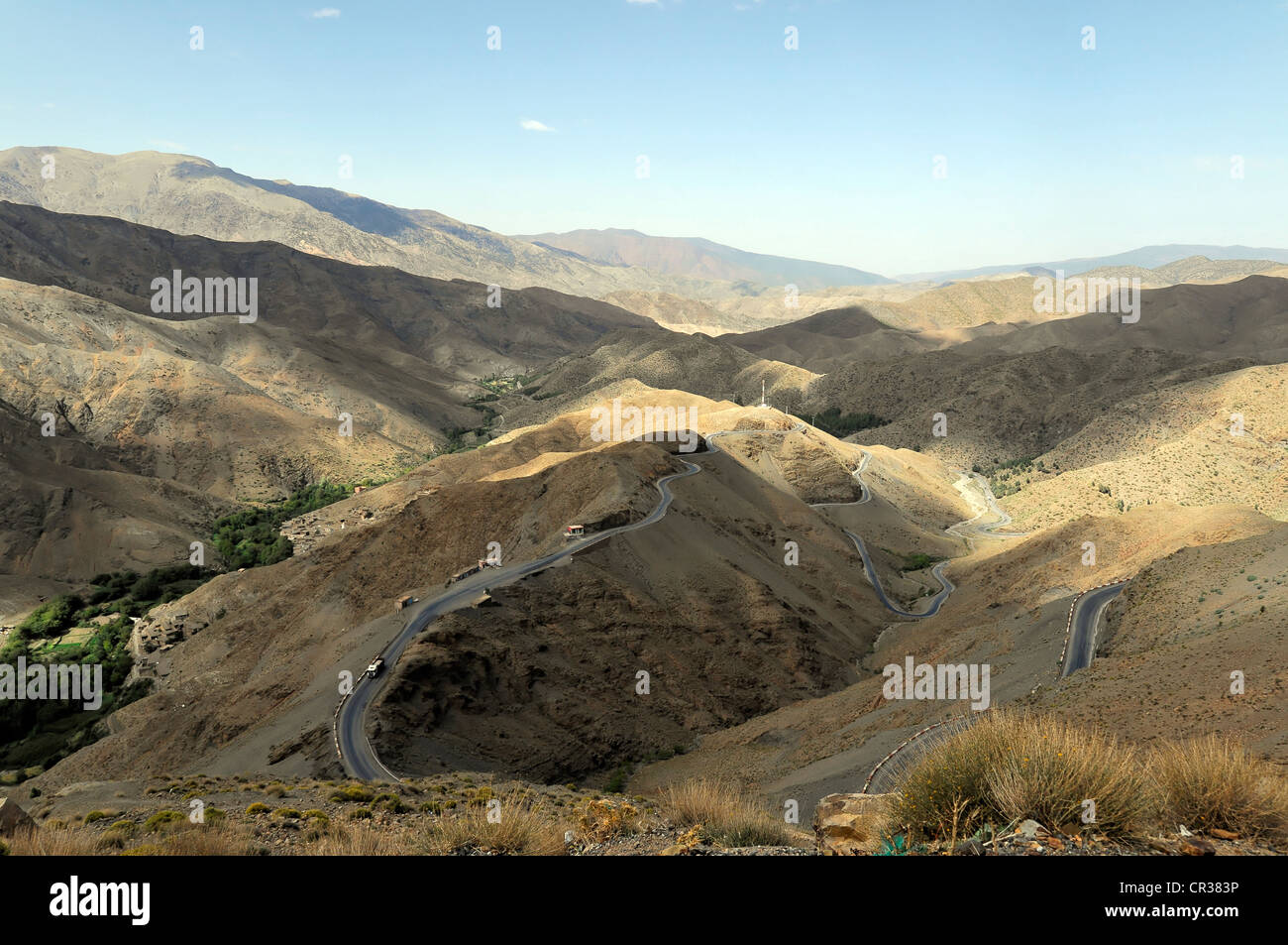 View from Tichka Pass, Col du Tichka, 2260m, Morocco, Africa Stock ...