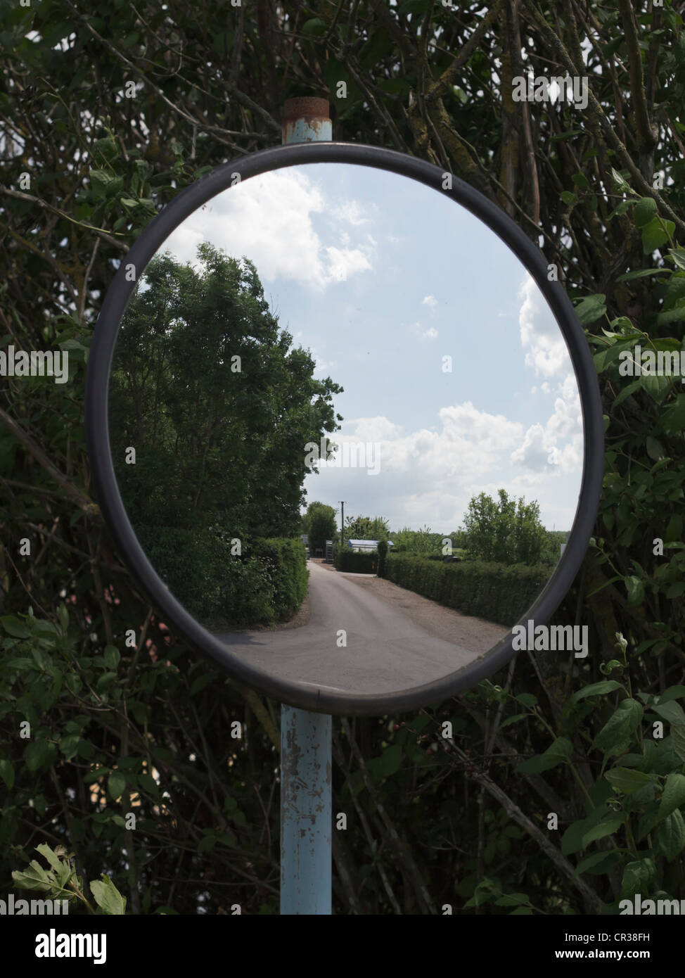 Convex road safety mirror hi-res stock photography and images - Alamy