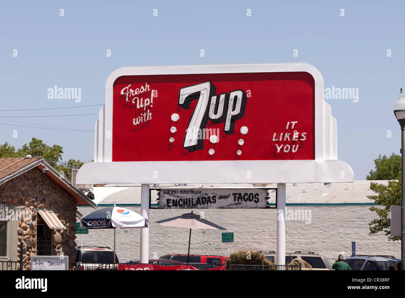 Antique 7up sign Stock Photo - Alamy