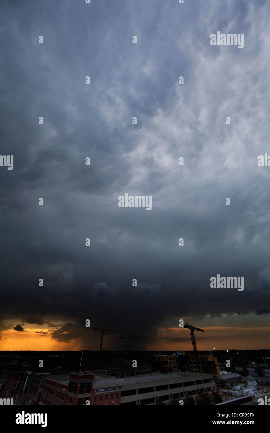Area of very heavy rainfall during a severe thunderstorm Stock Photo ...