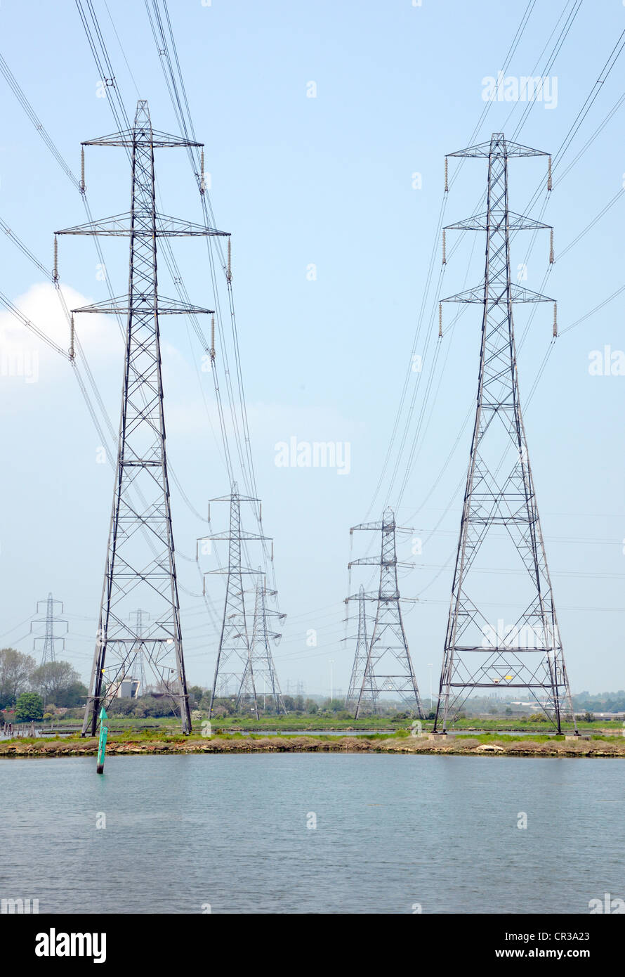 Insulators pylons power lines hi-res stock photography and images - Alamy