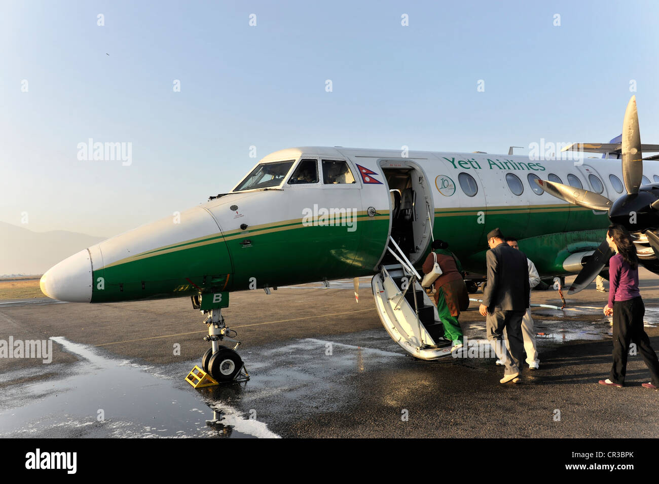 Yeti Airlines aircraft for a scenic flight, Kathmandu, Nepal, Asia ...