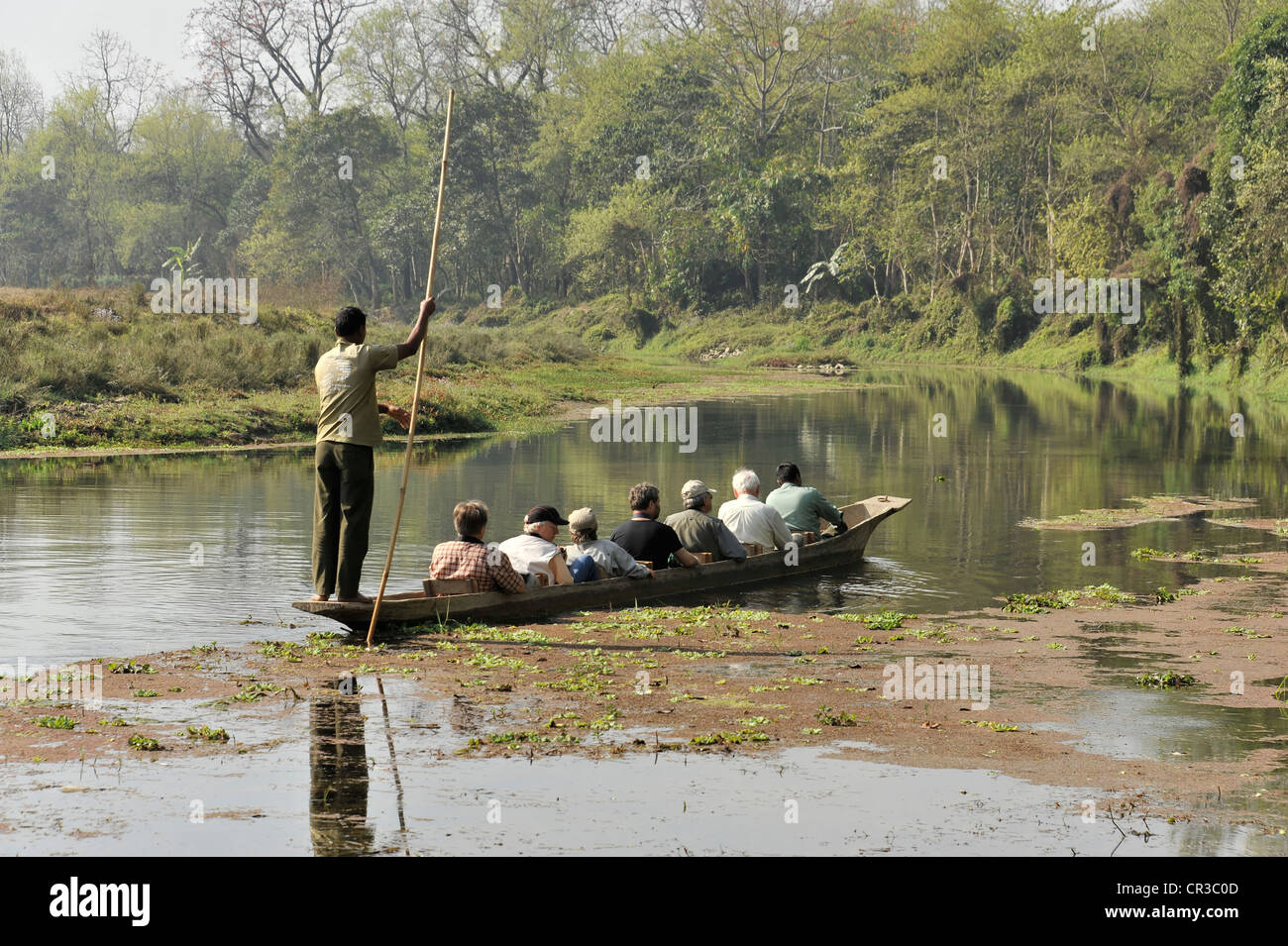Boat trip on the Rapti River, Chitwan National Park, Nepal, Asia Stock ...