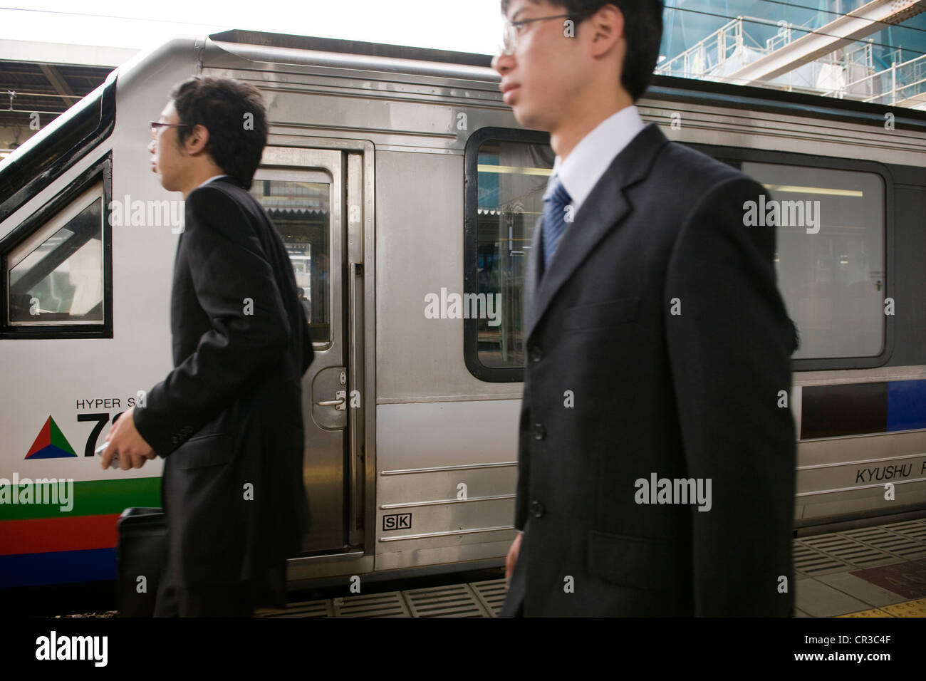 Japan, Kyushu Island, Kyushu Region, Fukuoka, railway station Stock ...