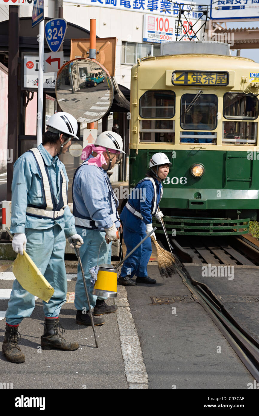 Japan, Kyushu Island, Kyushu Region, Nagasaki, maintenance of the ...