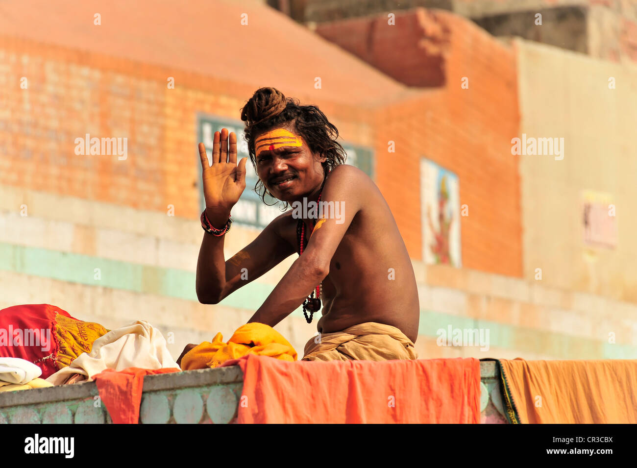 Sadhu or holy man, Varanasi, Benares, Uttar Pradesh, India, South Asia ...