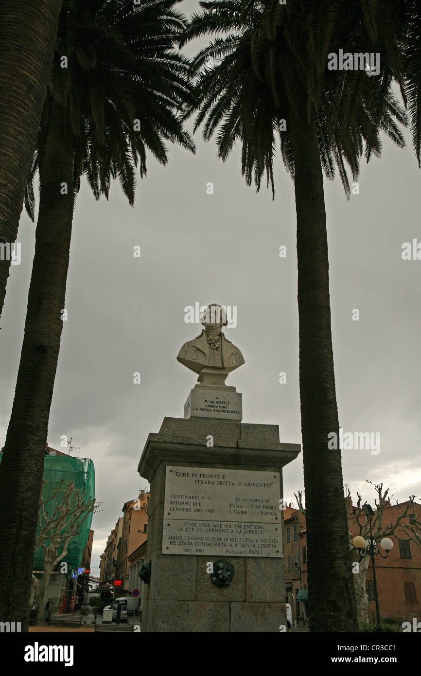 Statue of Pascale Paoli Corsican Governor Stock Photo - Alamy