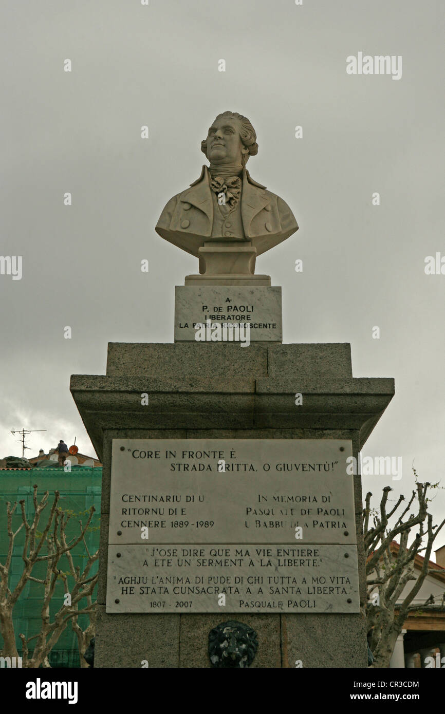 Statue of Pascale Paoli Corsican Governor Stock Photo - Alamy