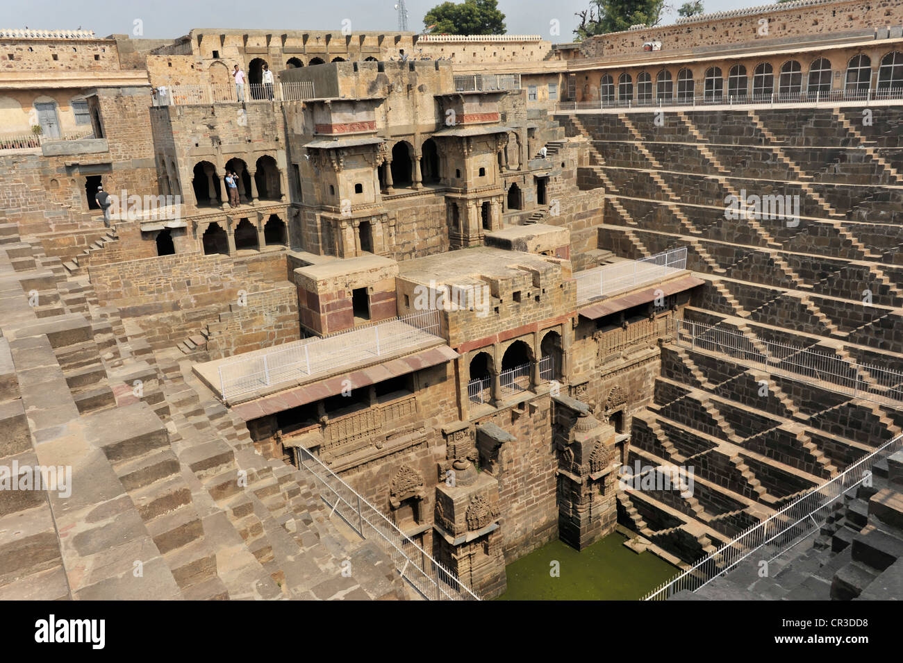 Chand Baori stepwell, Abhaneri, at Jaipur, Rajasthan, North India ...