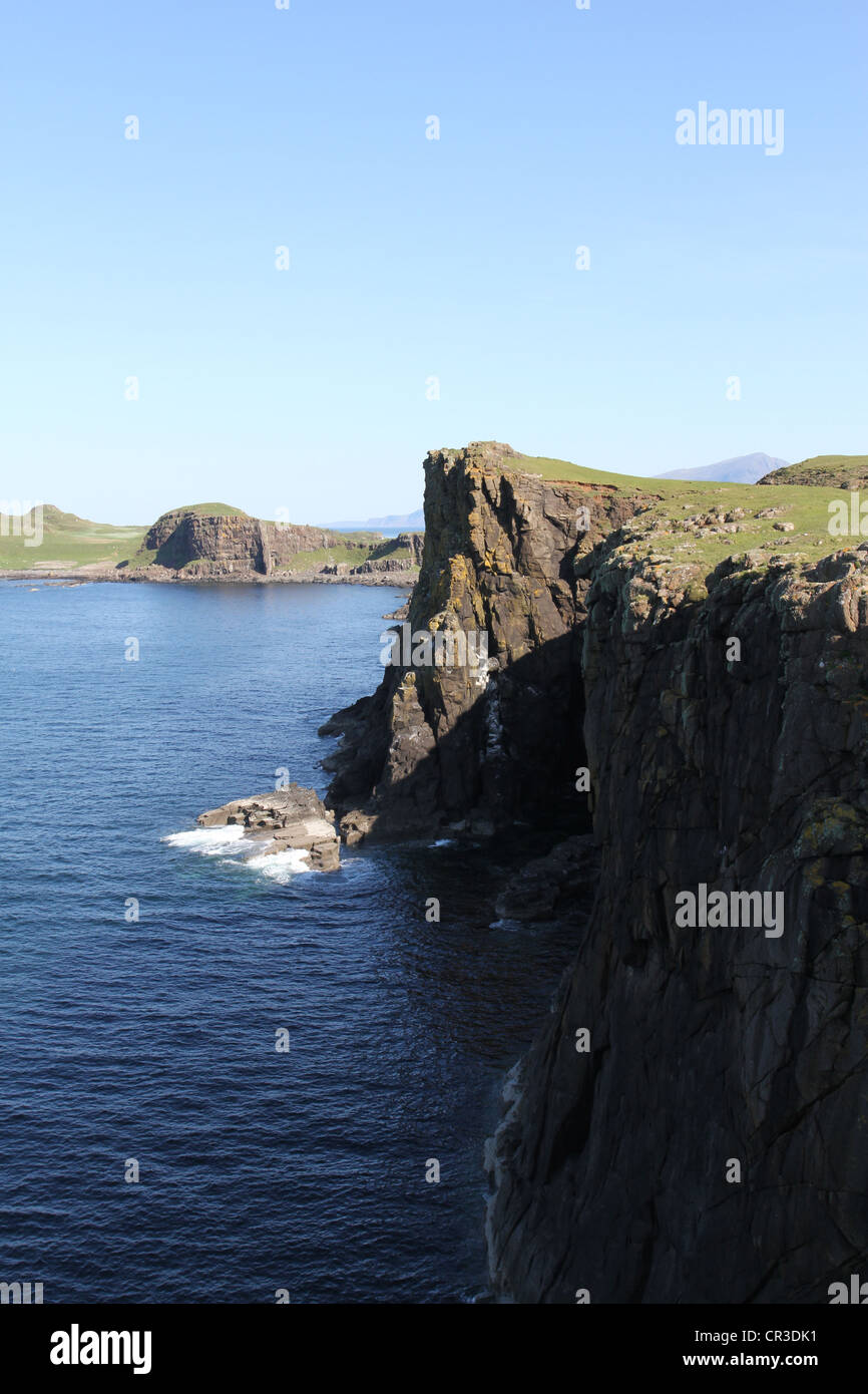 Cliffs of Camas Mor Isle of Muck Scotland May 2012 Stock Photo - Alamy