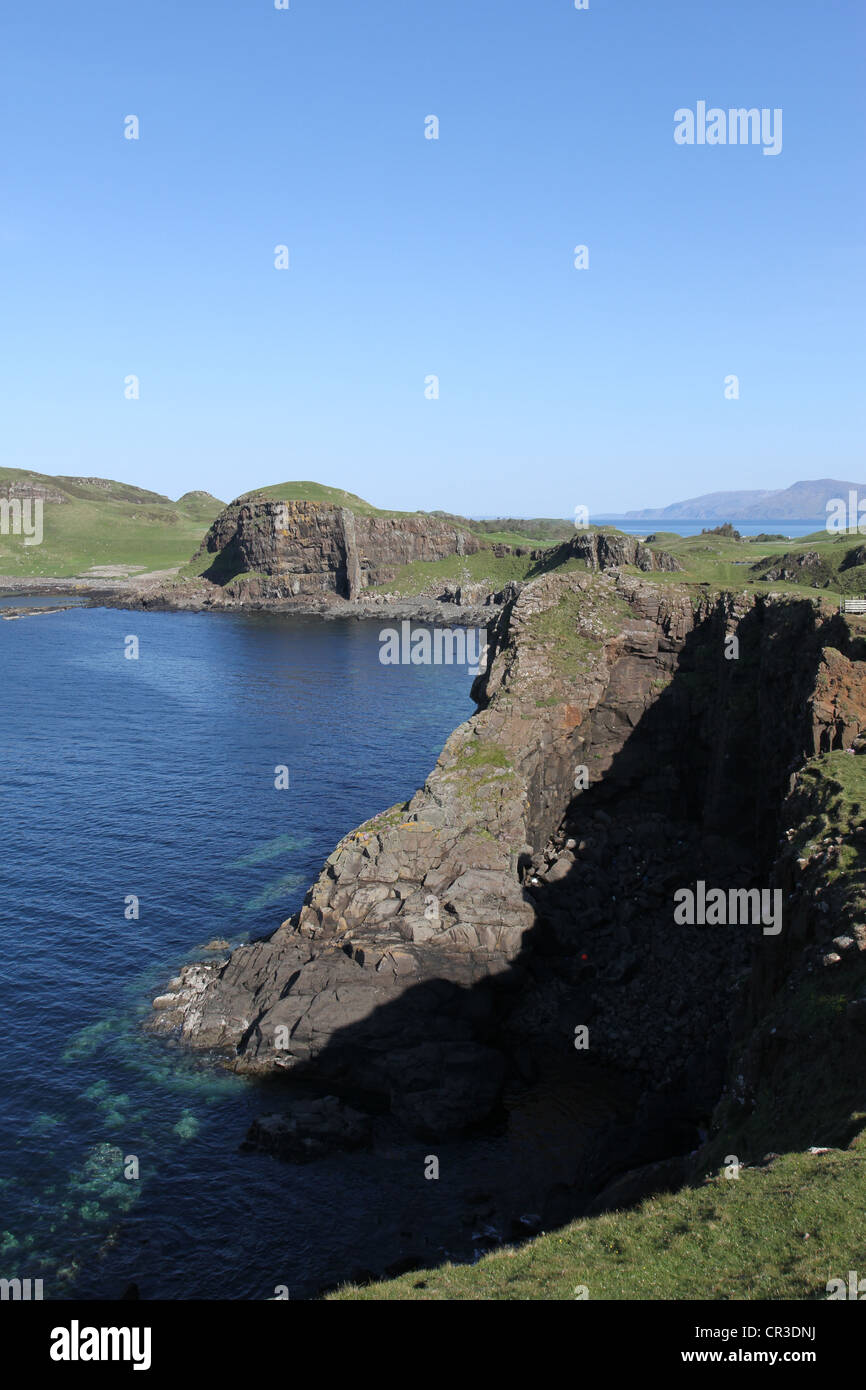 Cliffs of Camas Mor Isle of Muck Scotland May 2012 Stock Photo - Alamy