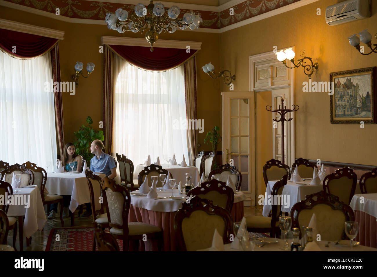 A cafe-restaurant in Austro-Hungarian style, Lviv, Ukraine Stock Photo ...