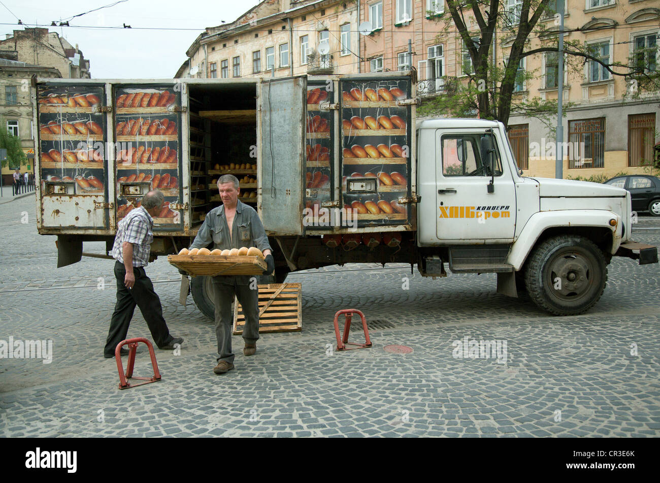 Bread is being delivered, Lviv, Ukraine Stock Photo - Alamy