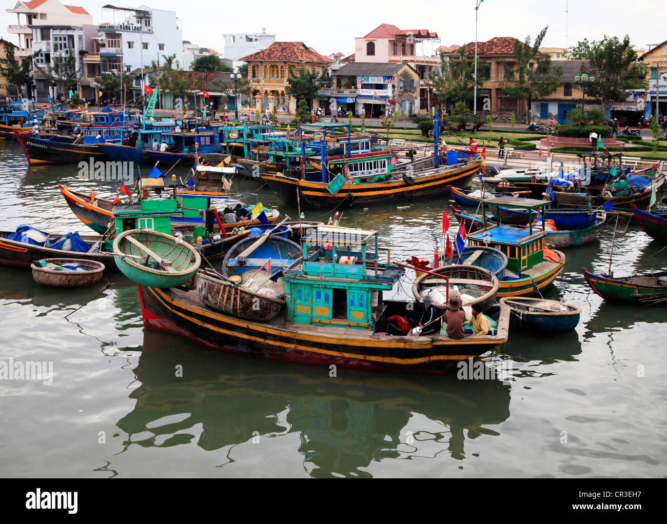 Fishing village on river in Fatien. Vietnam Stock Photo - Alamy