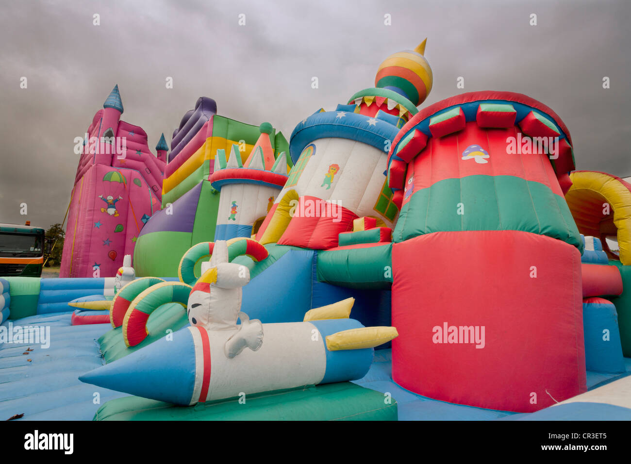 Deflated bouncy castle hi-res stock photography and images - Alamy