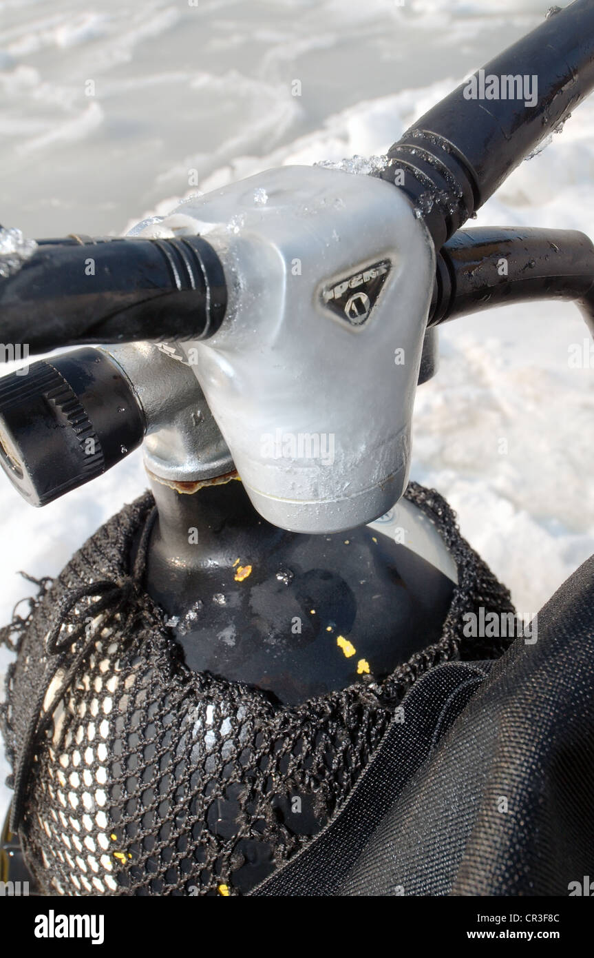 Diver's equipment, for subglacial diving, ice diving, in the frozen ...