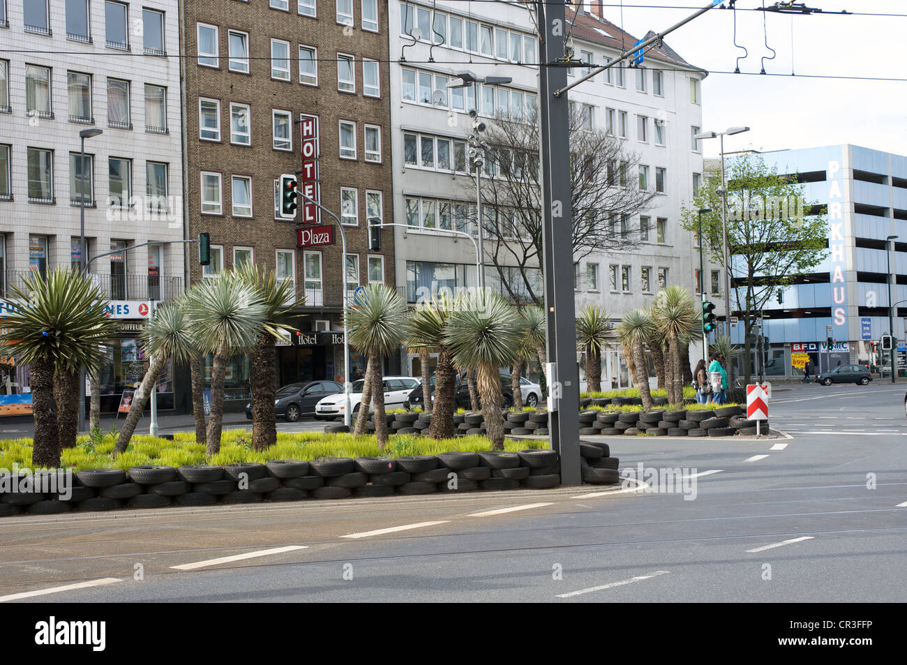 Roundabout made from tyres Dusseldorf Germany Stock Photo - Alamy