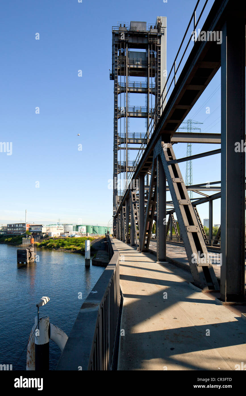 Rethe Lift Bridge, Hamburg, Germany, Europe Stock Photo - Alamy