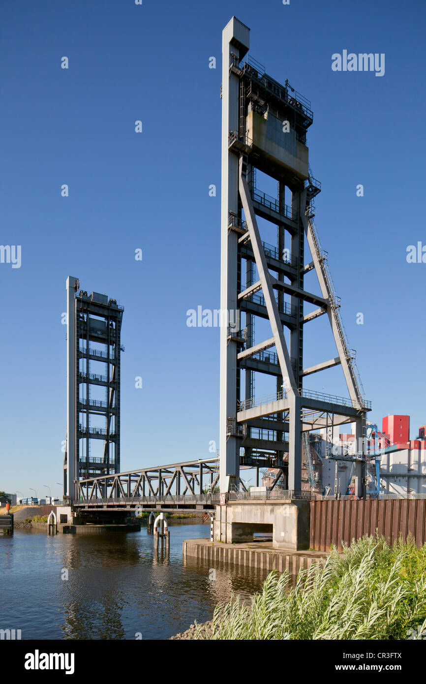 Rethe Lift Bridge, Hamburg, Germany, Europe Stock Photo - Alamy