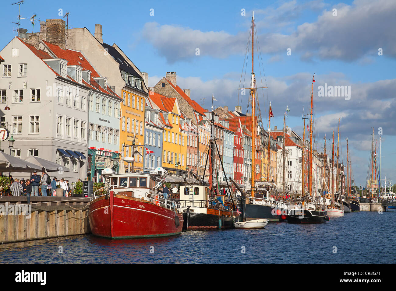 COPENHAGEN, DENMARK - AUGUST 25: unidentified people enjoying sunny ...